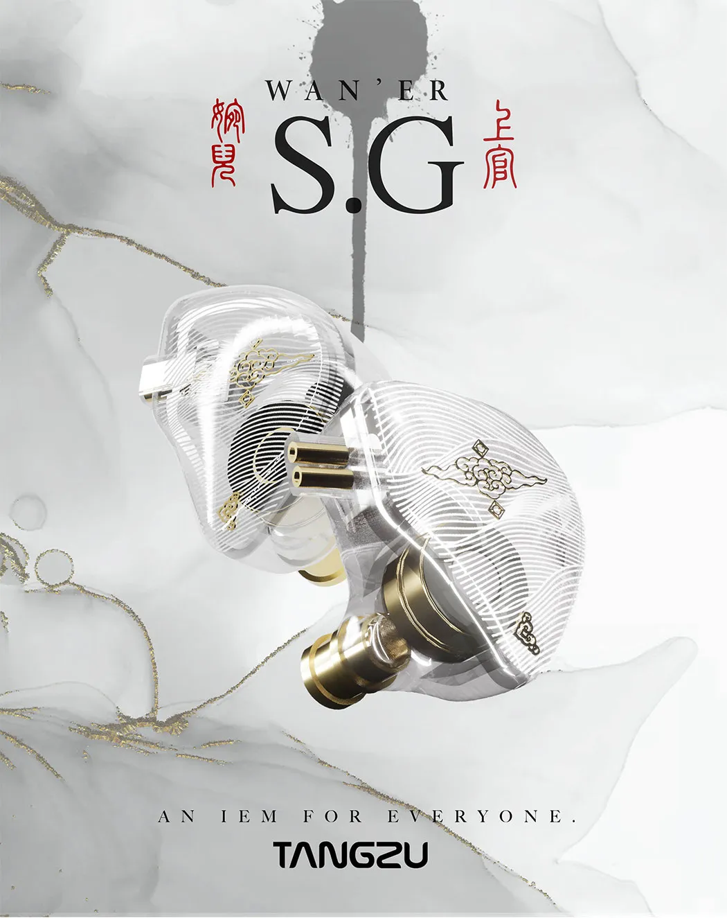 TANGZU Waner S.G HiFi 10mm Dynamic Driver PET Diaphragm in Ear Earphone ...