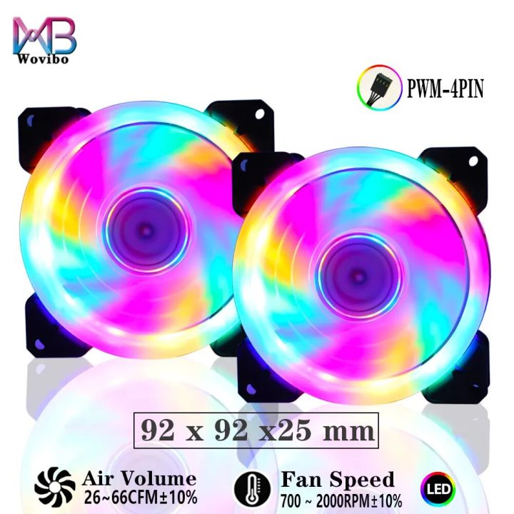 90mm Fan 92mm Pwm 4PIN Computer Case Cooling Ventilador Silent DC 12V ...