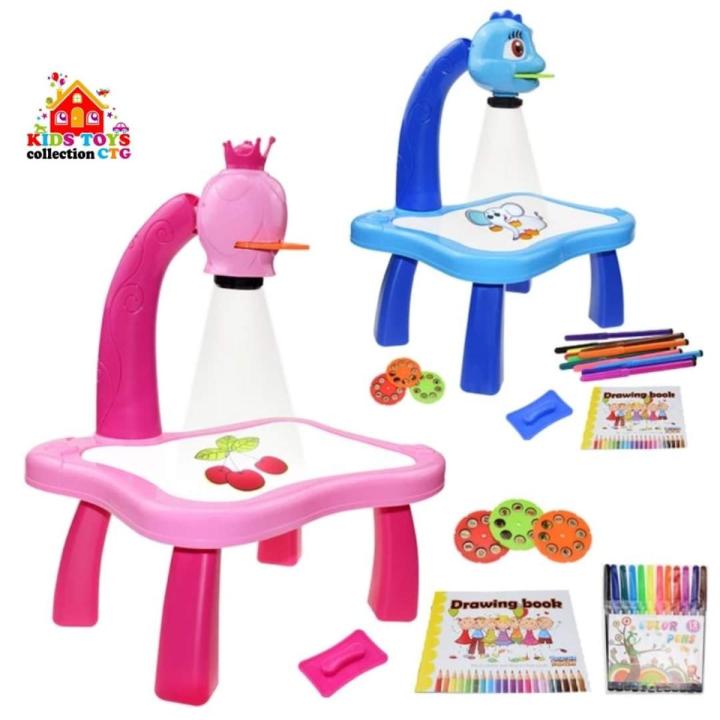 2 Children Fun And Easy Way To Draw Led Projector Art Drawing Table ...