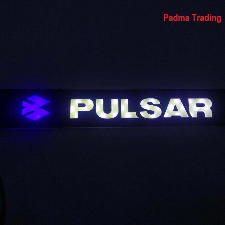 Bike name logo LED light for pulsar. Front Logo light for bike - Bike ...