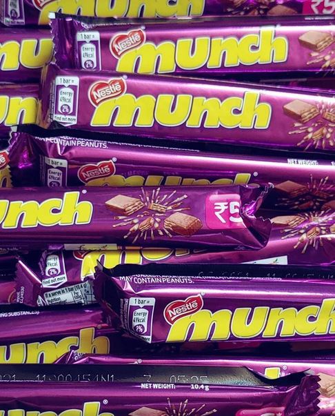 Munch Crunchilicious Milk Chocolate 10 PC Per Pack 8.9gm 5rs INDIAN ...