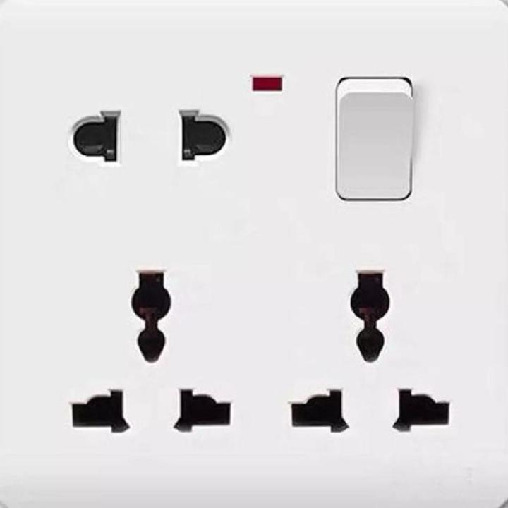 Multi Function Universal Wall Switch Socket - 8 Pin Universal Socket(1pcs) | Daraz.com.bd