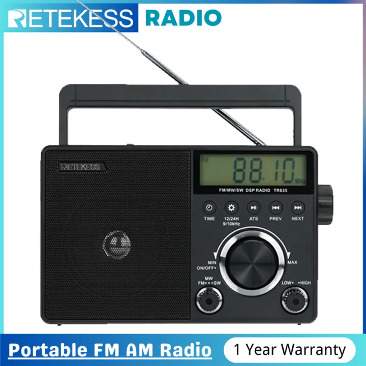 RETEKESS TR635 Portable FM AM SW Digital Radio with Backlight LCD ...