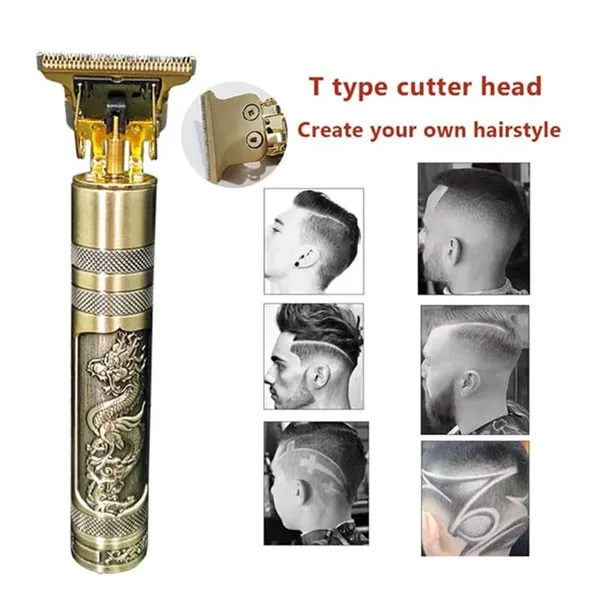 T9 Vintage USB C Type cable with Rechargeable Hair Trimmer metal body ...