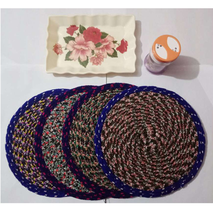 4 piece Big Size Dining table matt Placemat Kitchen Table with bonplate ...