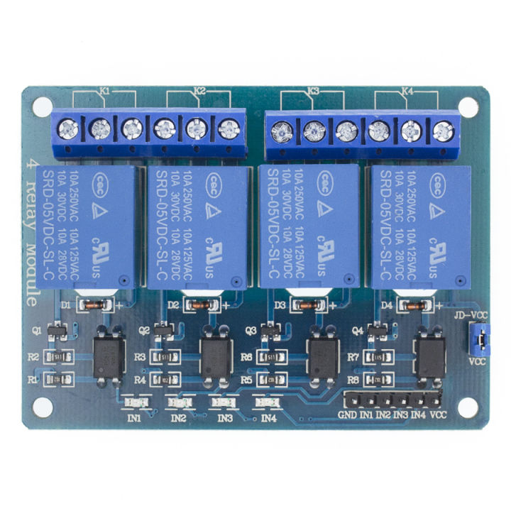 10pcs TENSTAR ROBOT 4 channel relay module 4-channel relay control board with optocoupler. Relay ...