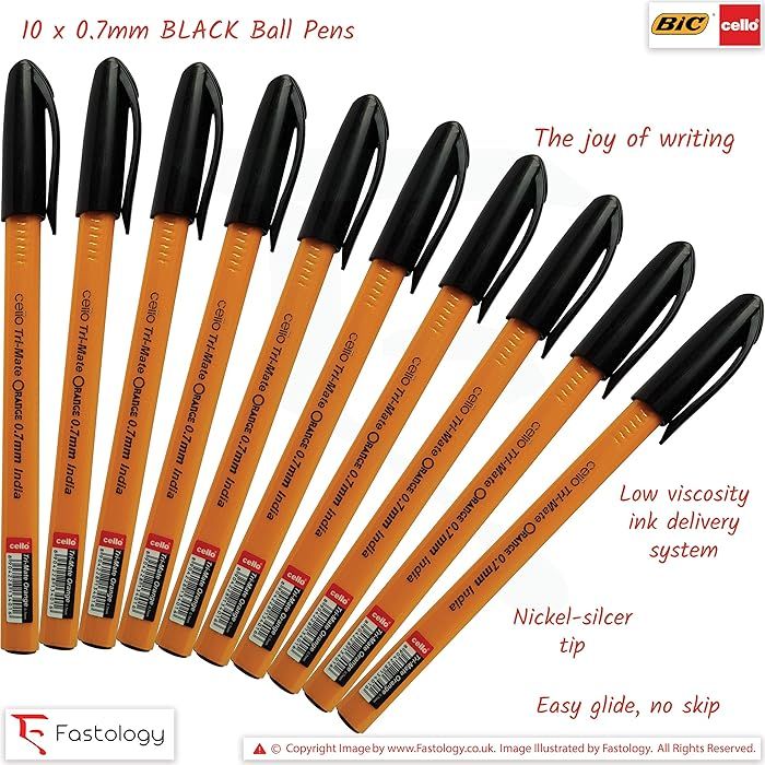 Bic Cello Tri-Mate Grip Ball Point Pen (Pouch of 6) | Daraz.com.bd