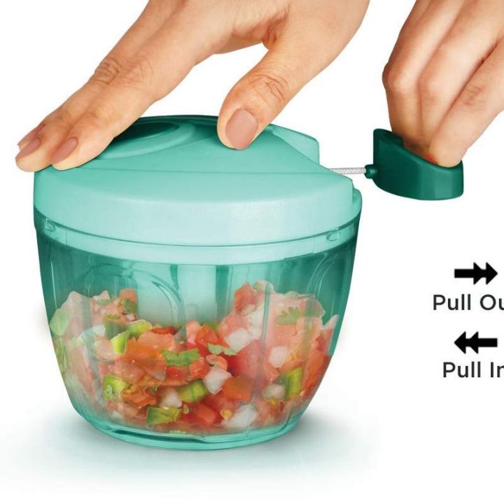 Mini Handy Plastic Chopper with 3 Blades | Daraz.com.bd