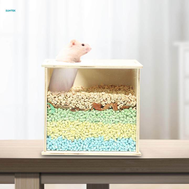 Hamster Sand Bath Box Digging Sand Container for Gerbils Small Sized ...