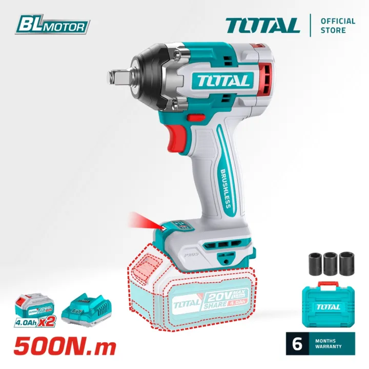 TOTAL Lithium-Ion Impact Wrench (20V) 4.A - Tiwli2050 | Daraz.com.bd