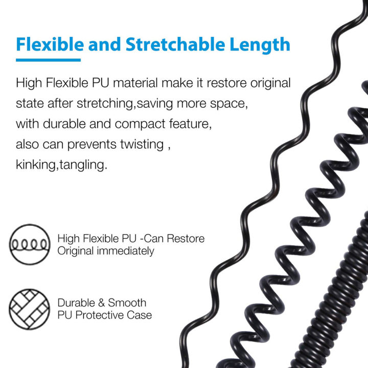 Spring Spiral Coiled Cable For Pioneer Dj Hdj-X5 Hdj-X5bt Hdj-X7 Hdj-S7 ...