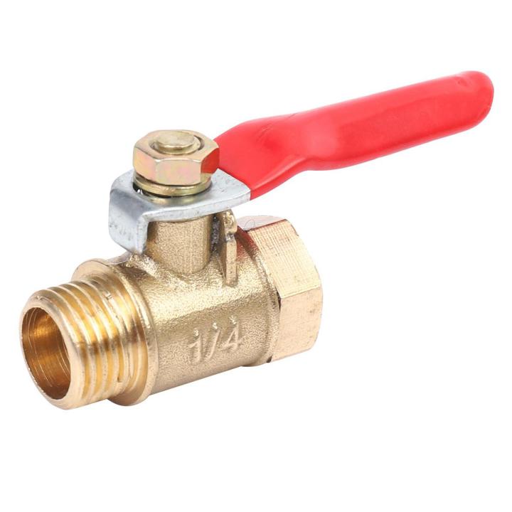 16PCS 1/4 Inch Heavy Duty Brass Ball Valve Shut Off Switch Male and ...