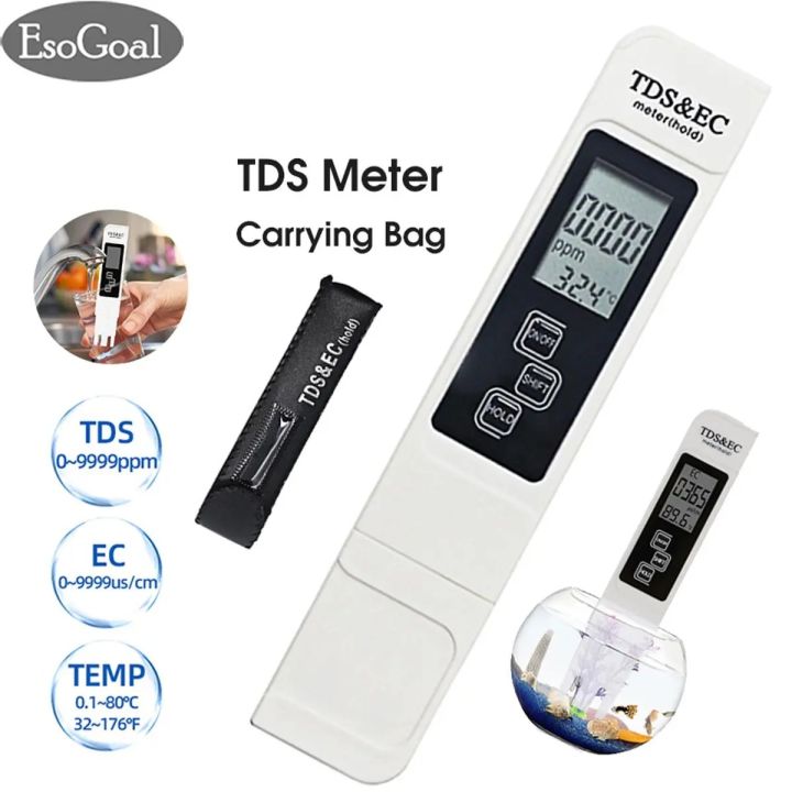 【Flash sale】 EsoGoal TDS/EC Meter Conductivity pen EC TDS Pen Tester ...