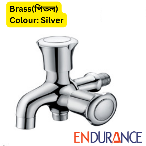 Round Head 2 in 1 Brass MM Water Tap Two Way Water Tap Silver Colour ...