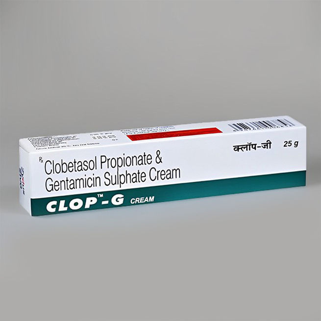 Clobetasol Propionate &. Gentamicin Sulphate Clop-G Tube Of 30gm Cream ...
