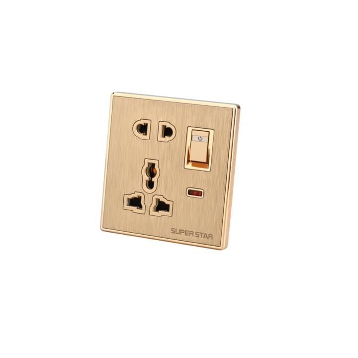 Super Star Glamour 13A 5 Pin Multi Function Combined Socket with Switch ...