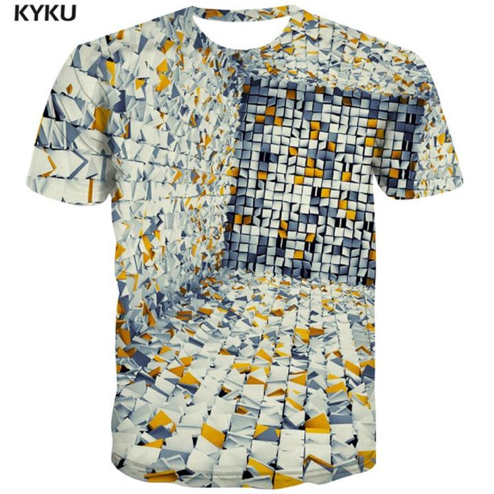 KYKU Abstract T shirt Men Psychedelic Funny T shirts Colorful Tshirts ...