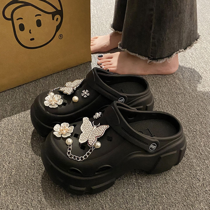 Slippers, Crocs, Women's Summer Outerwear, Thick-Soled Internet ...