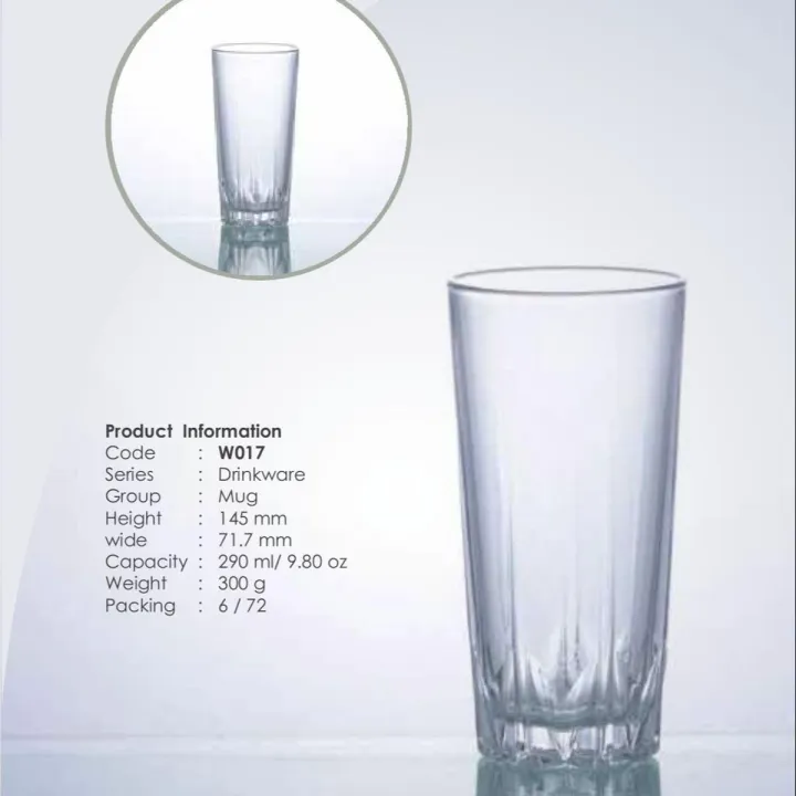 Water Drinking Glass 6pcs set , Design Water glass -290ml - MNT50/W017 ...