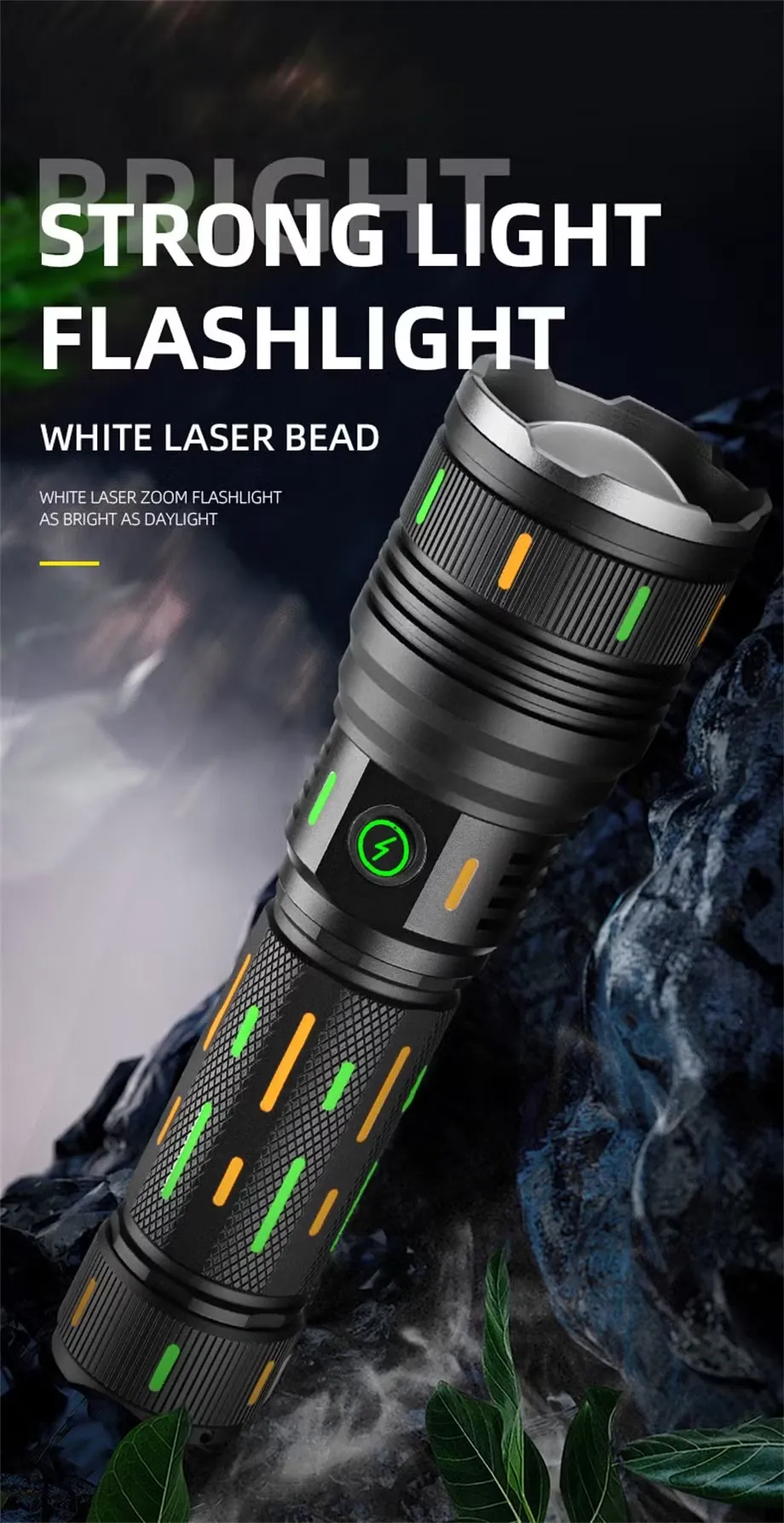 High Power Zoom Torch – 20000mAh & 10000mAh Rechargeable Flashlight ...