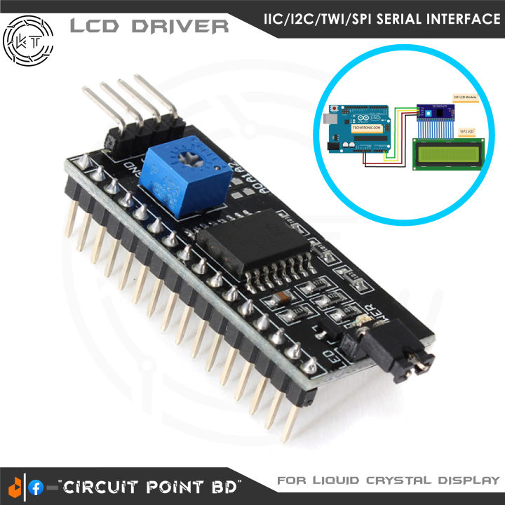 Iic I2c Twi Spi Serial Interface Board Module For 1602 16x02 2004