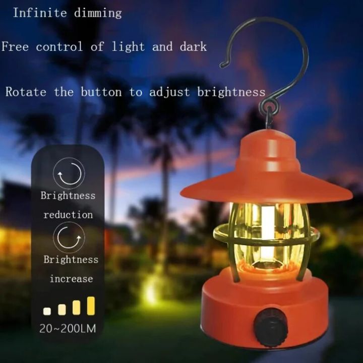 Outdoor Multifunctional Camping Tent Lamps USB Rechargeable Lantern ...