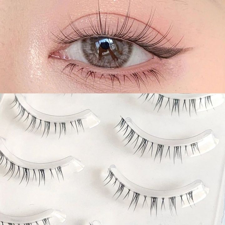 5 Pair Lashes Natural Lower Eyelashes False Eyelashes Pack Lot Bottom ...