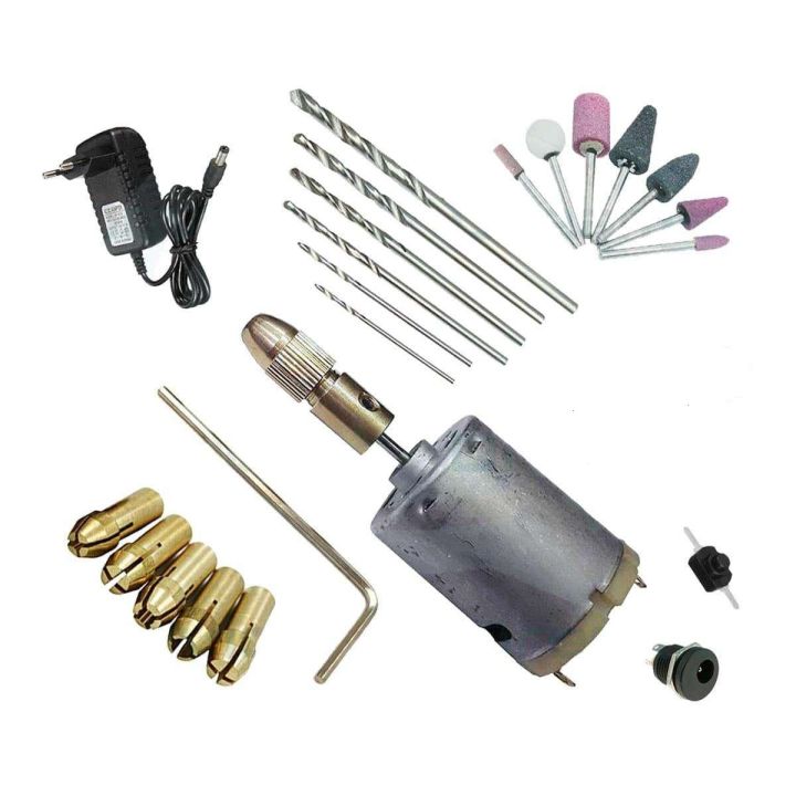Mini Drill Set (Use 3.7V to 12V) For Universal Use Up to 3mm | Daraz.com.bd