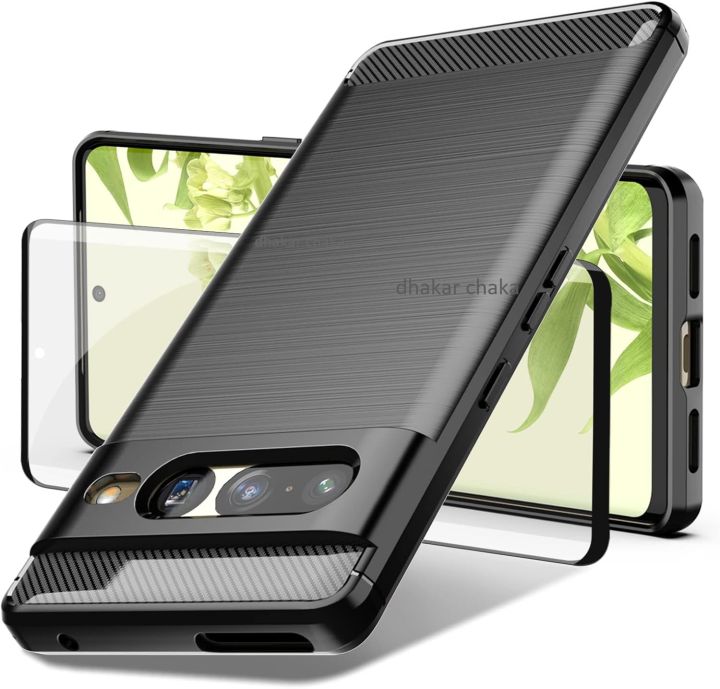 For Google Pixel 7 Pro Back Case Luxury Premium Soft Carbon Fiber Cases ...