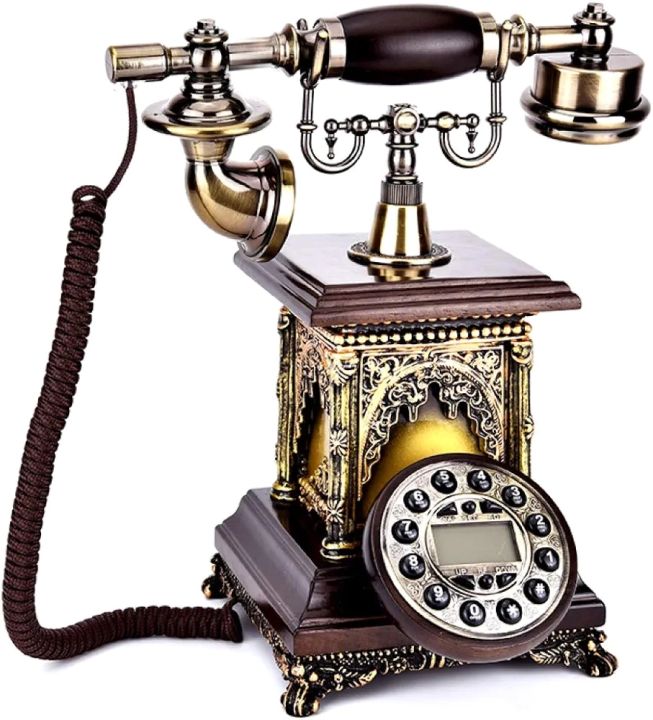 Antique Telephone Retro Antique Landline Phone Rotating Dial Hands-Free ...