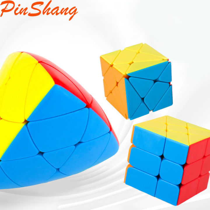 PinShang YJ Moyu Meilong Magic Cube Stickerless Pyramid Skew Megaminx ...