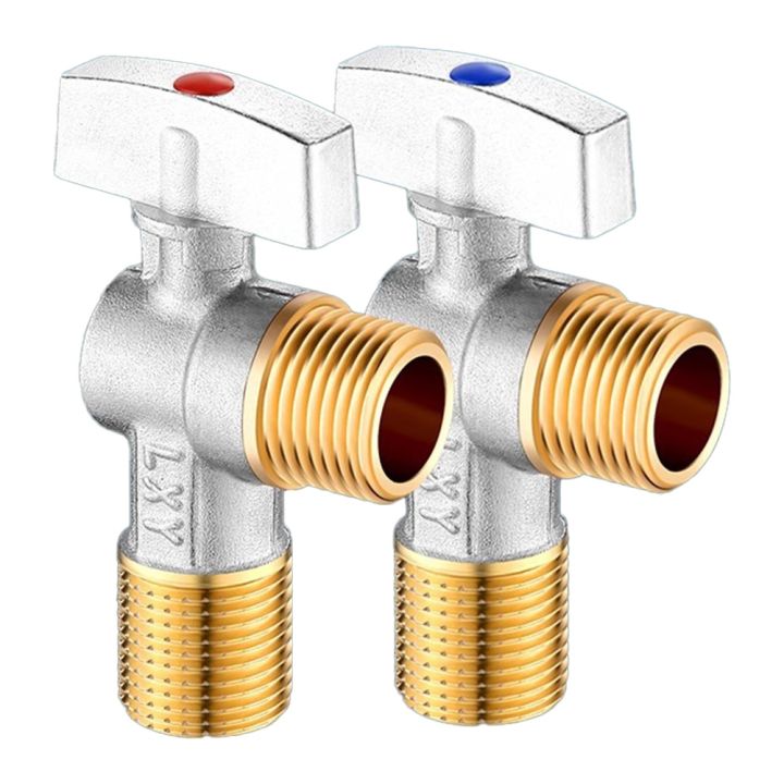 2PCS Brass Hot & Cold Water Inlet Ball Valve | Daraz.com.bd