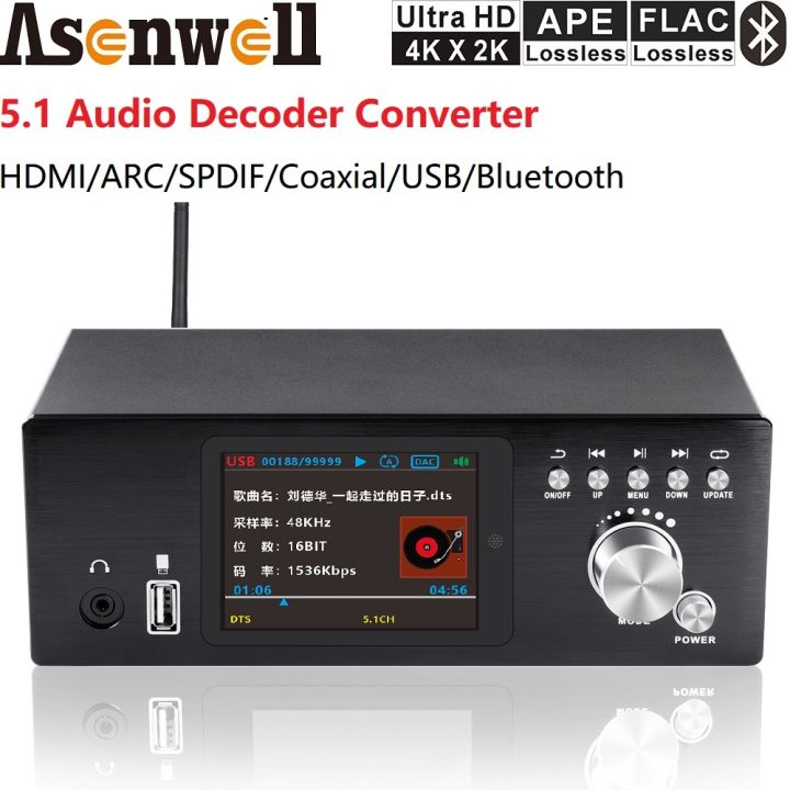 HDMI 2.0 Switcher 3x1 Audio Extractor 5.1 Decoder ARC SPDIF Optical ...