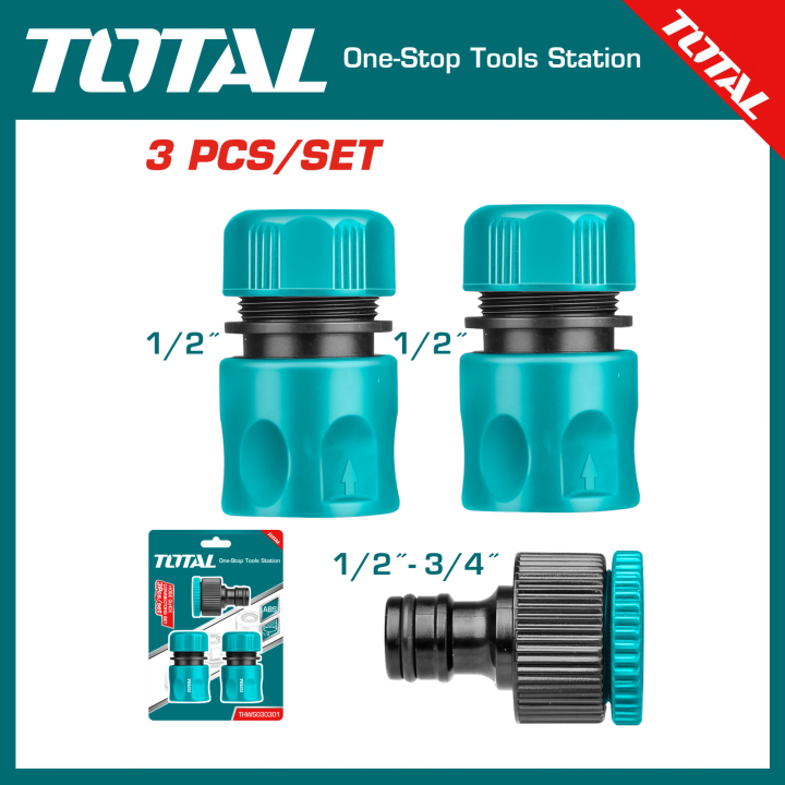 TOTAL 3pcs Hose Quick Connectors Set (Suitable for all TOTAL High ...