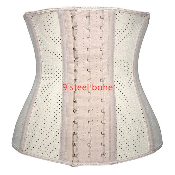 Women Waist Trainer Latex Corset Weight Control Corset and ier Steel ...