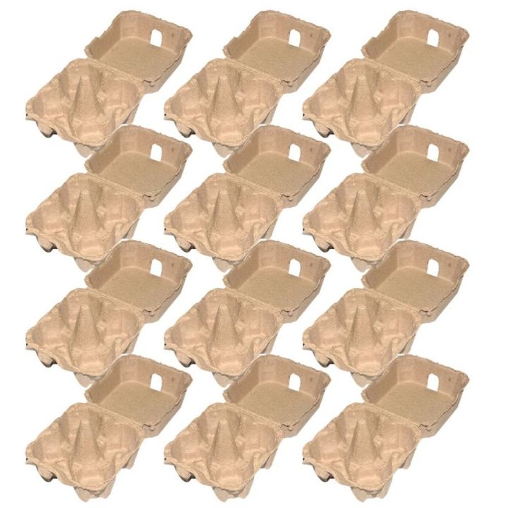10Pcs Practical 4 Grids Paper Pulp Egg Cartons Space Saving Stackable ...