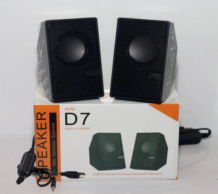original D7 Multimedia Speaker Mini USB Port Support Computer / laptop ...