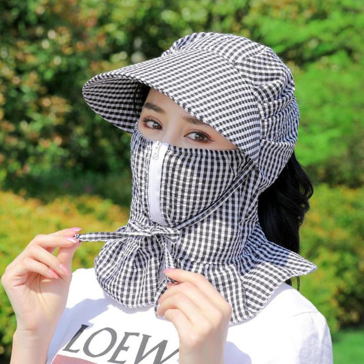 【ALLGOOD】Sunscreen Hat Female Summer UV Protection SunshaCycling Sun ...