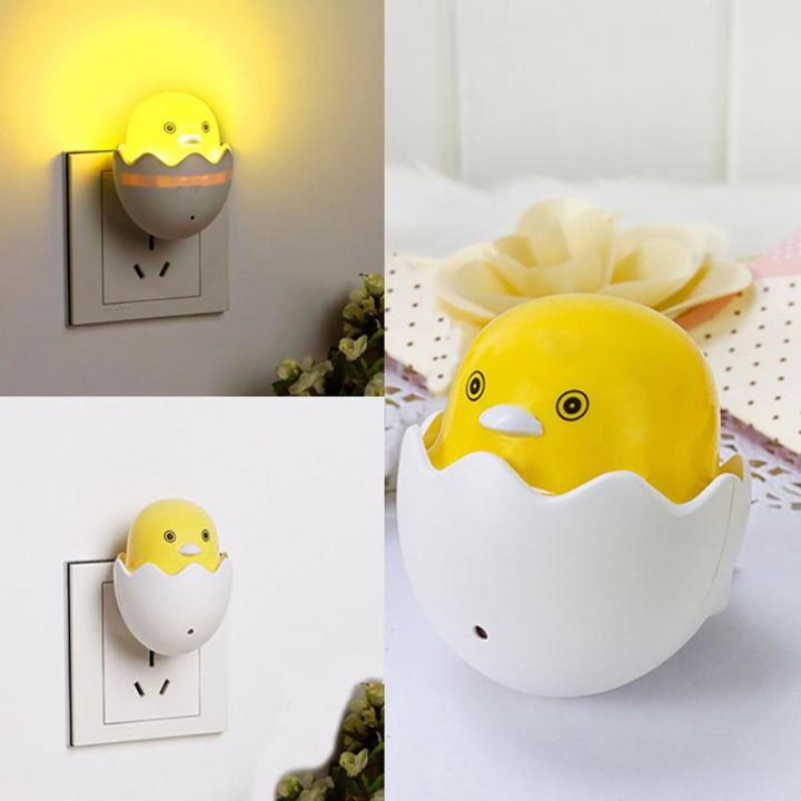 Eu Plug Duck Mushroom Wall Socket Light-Control Sensor Led Night Light ...