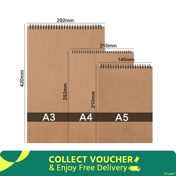 Sketch Art & Drawing Book, Spiral Cartridge Paper For Artists A5/A4/A3 - Notebook | Daraz.com.bd