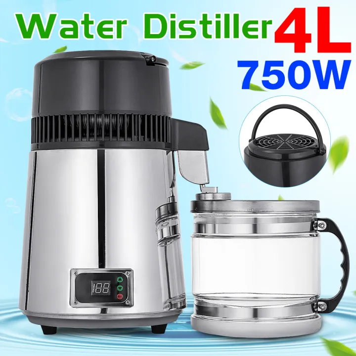 4L 750W Digital Control Stainless Steel Water Distiller with Connection ...