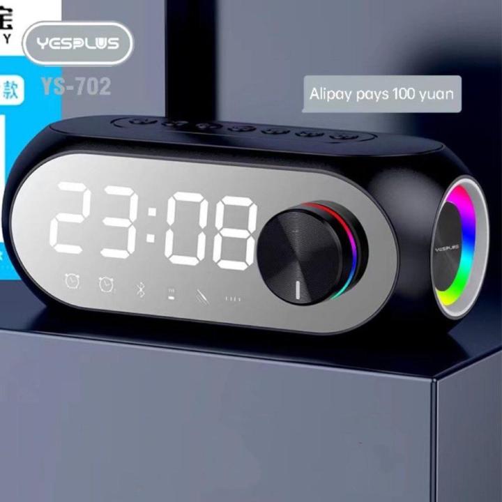 YESPLUS YS-702 SPEAKER BLUETOOTH LED TWO ALARM CLOCK NIGHT LIGHT ...
