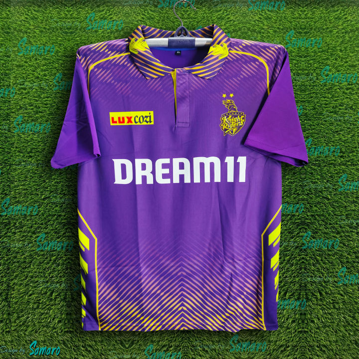 Kolkata Knight Riders Short Sleeve Cricket Jersey For Men - KKR Half ...