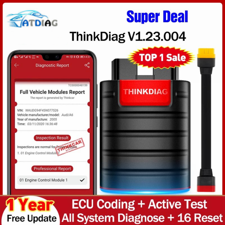 【Fast-selling】 2024 THINKCAR Thinkdiag Full System 16 Reset ECU Coding ...