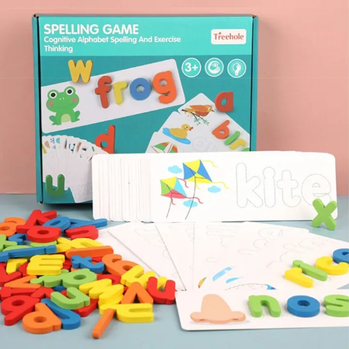 Puzzle Card Board Kids Gifts Early Education Toy Spelling Game English ...