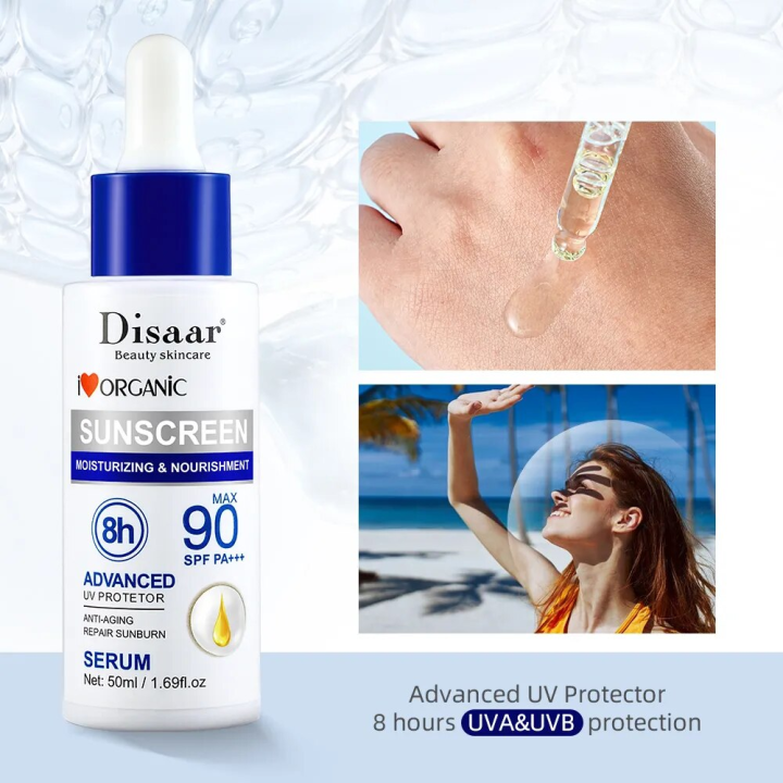 Disaar Sunscreen Serum SPF 90+ Long Lasting UV Protector Glowing Anti ...
