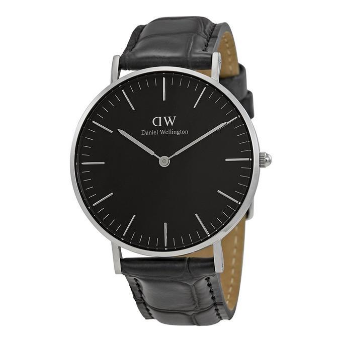 WD02 Leather Analog Watch For Men - Black | Daraz.com.bd