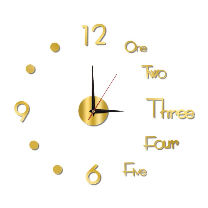 [GL] Large Wall Clock Modern DIY Removable Sticker Office Home Shop ...