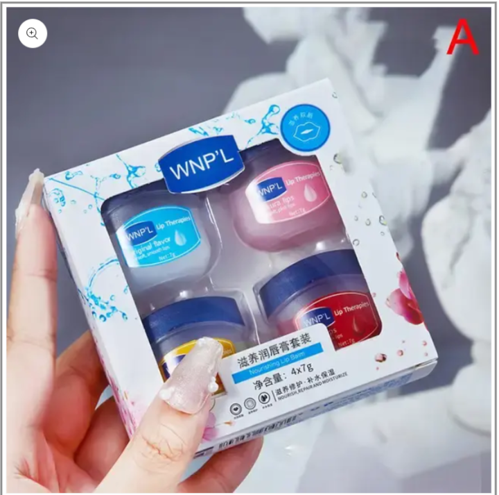 WNPL Hydrating Lip Therapy Set 7g x4pcs 100% Pure Petroleum Jelly Lip ...