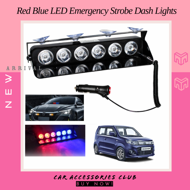 6 LED Emergency Flashing Light/Flasher Strobe/Warning Light Multi Flashing Waterproof 12V ...